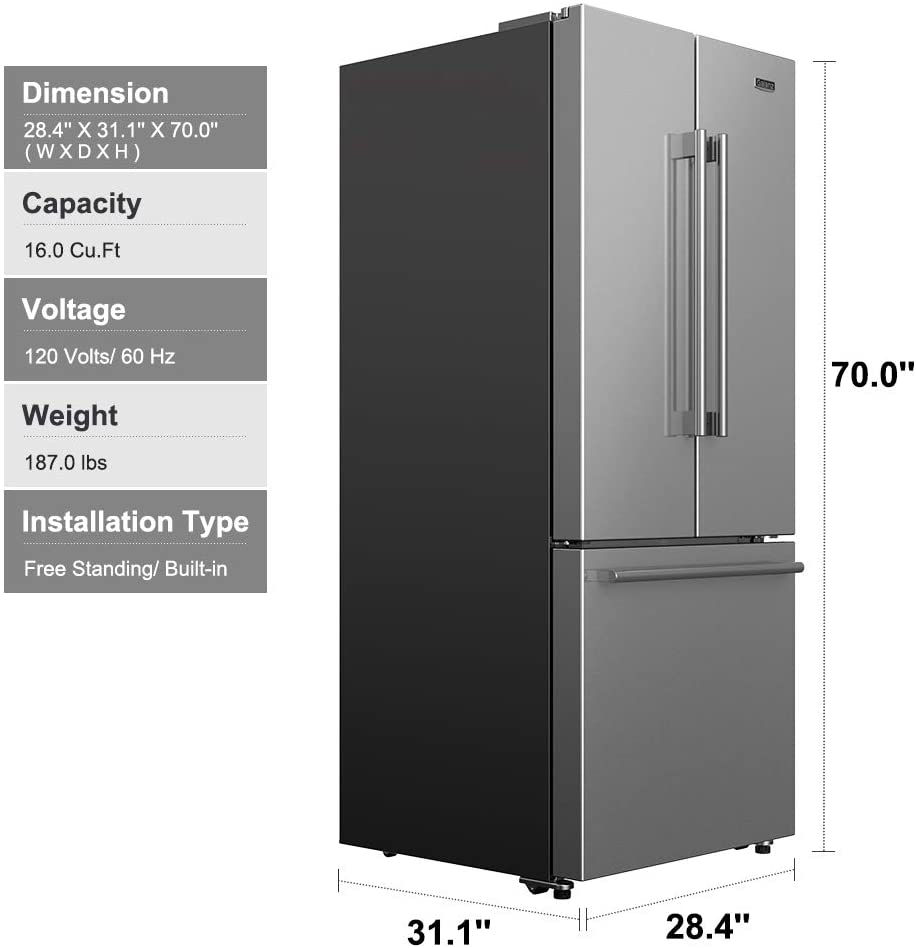 Dimensions of a 16 cubic foot freezer store